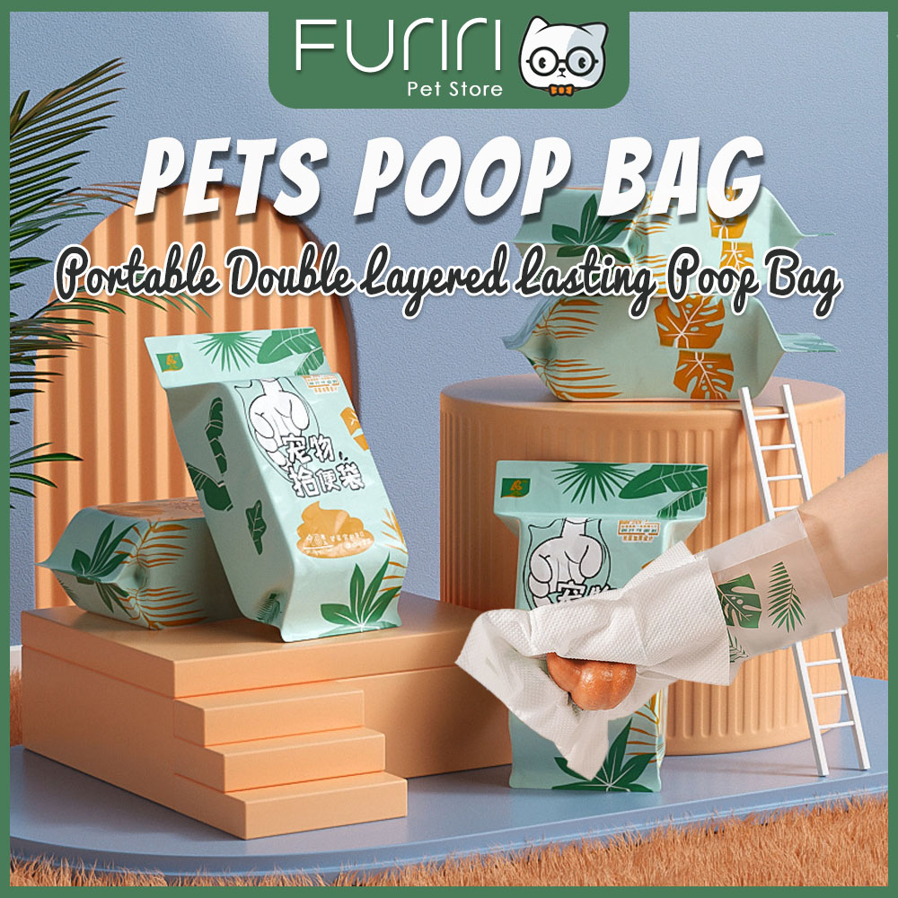 Furiri 10pcs Portable Double Layered Long Lasting Poop Disposable ...