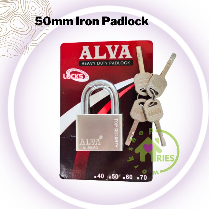 ALVA Iron Padlock / Mangga Pintu Besi / Mangga Besi / Anti Cut Lock ...