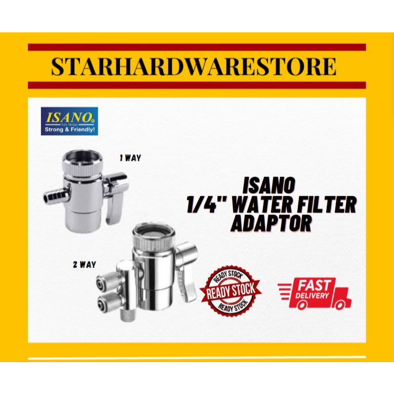 Isano Filter Adaptor 2 Way (Double) 1 way (Single) Water Filter Two Way ...