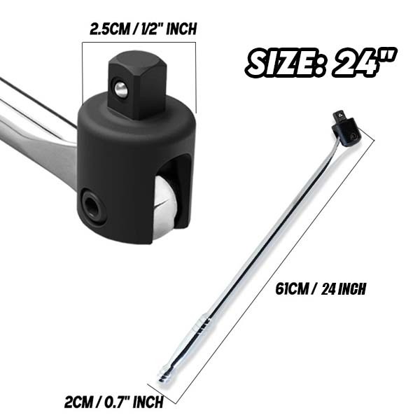 1/2 Drive F Rod Breaker Bar Head Socket Wrench F-Handle Hand Tool with ...