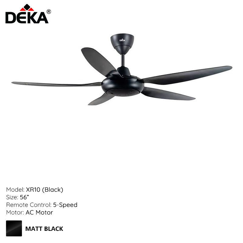 Deka XR10 5 Speeds 5 Blades Ceiling Fan 56" With Remote Control (F5X ...