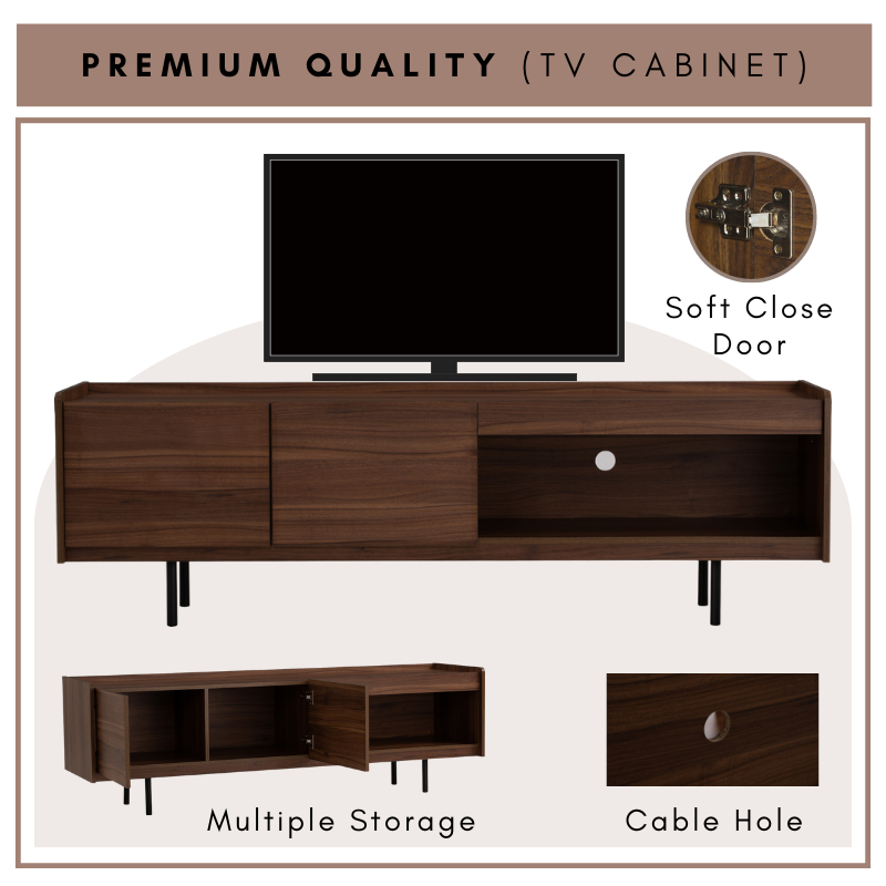 Alora Furniture - DENVER 1.8M TV Cabinet / Wooden TV Rack / Kabinet TV ...