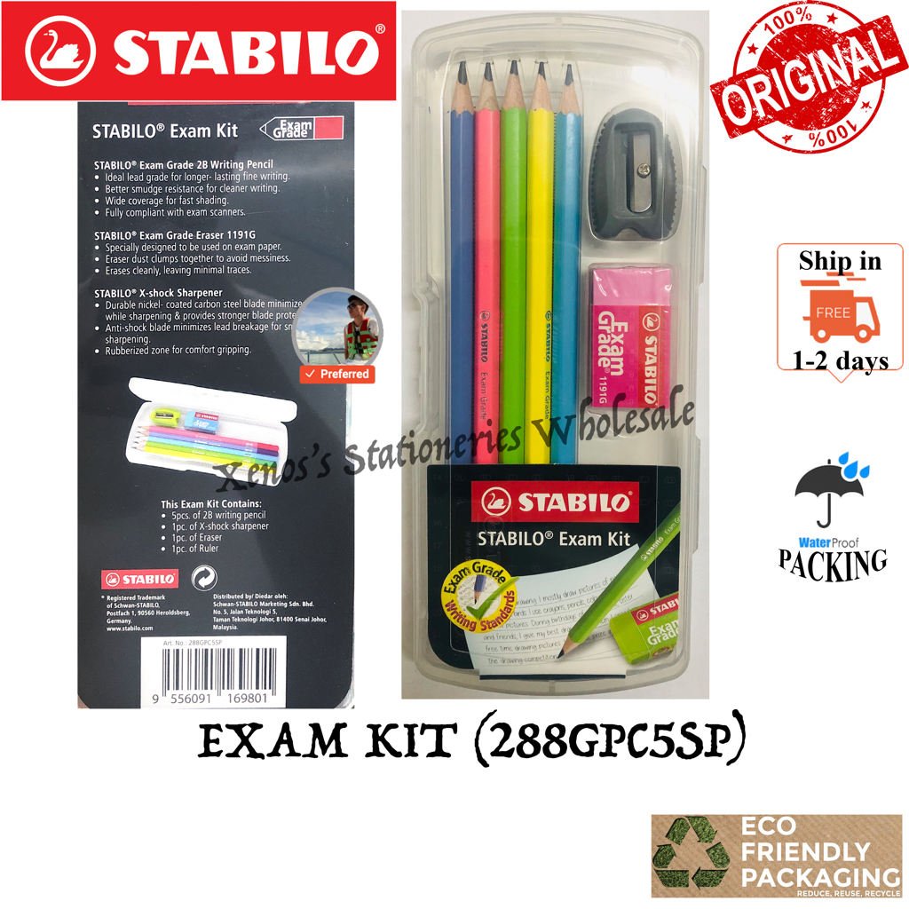 STABILO EXAM KIT (288GPC5SP) (READY STOCK / 100% ORIGINAL) | Shopee ...