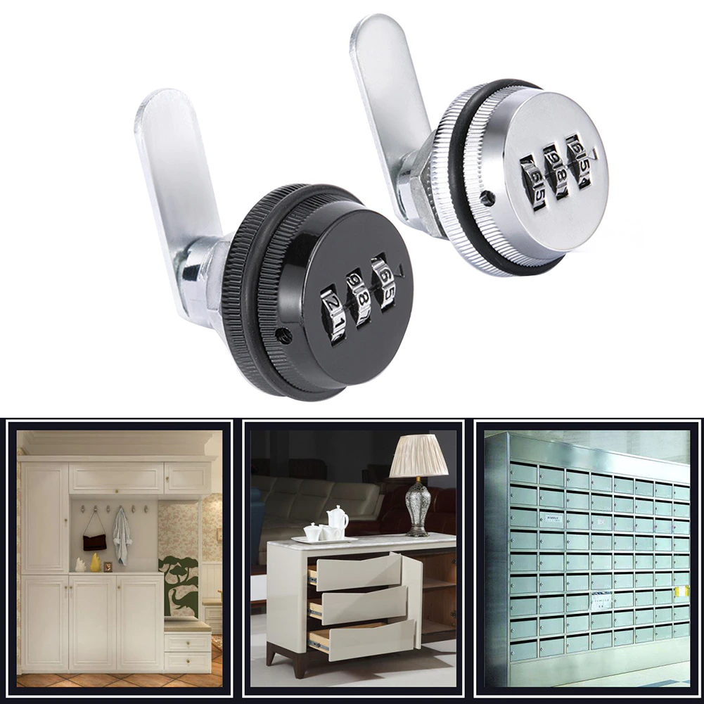 MKR 3 Digit Combination Cam Lock Keyless Password Lock Mailbox Cabinet ...