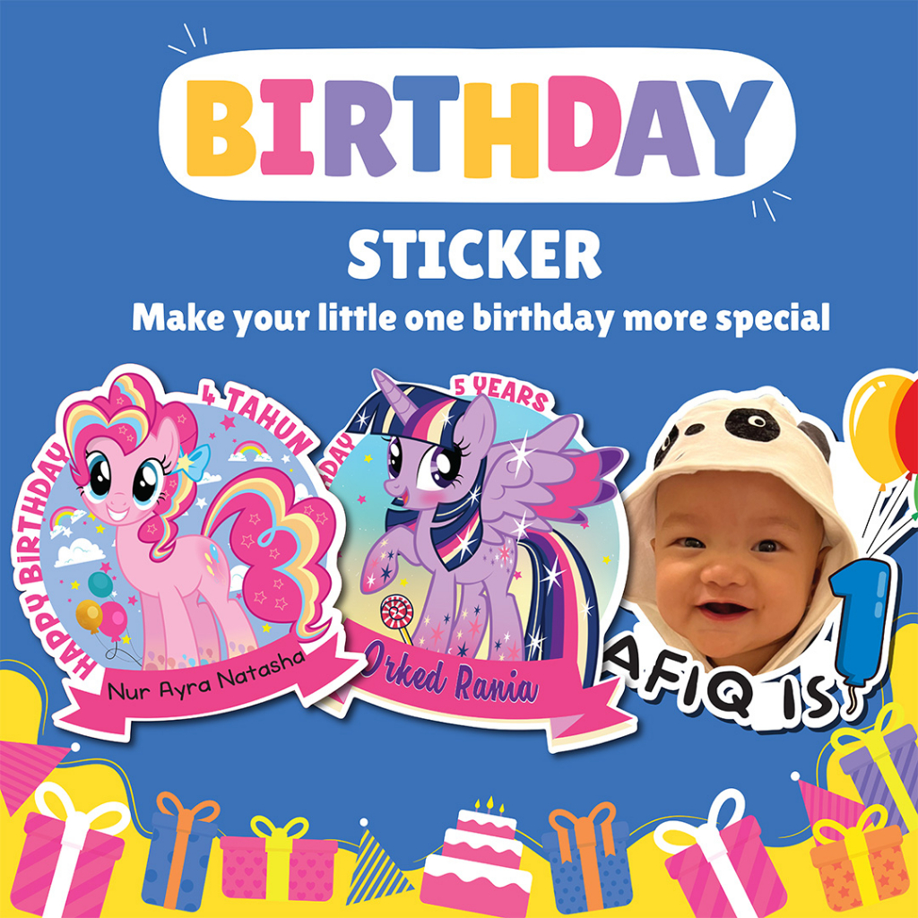 STICKER DOORGIFT BIRTHDAY | Shopee Malaysia