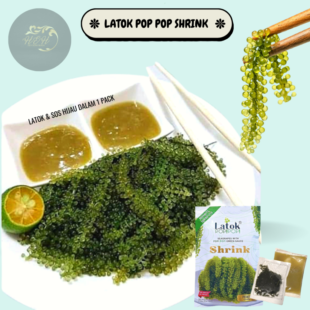 LATOK POP POP / SEAGRAPE / RUMPAI LAUT/ SOS HIJAU 🍇Latok Pop Pop Shrink ...