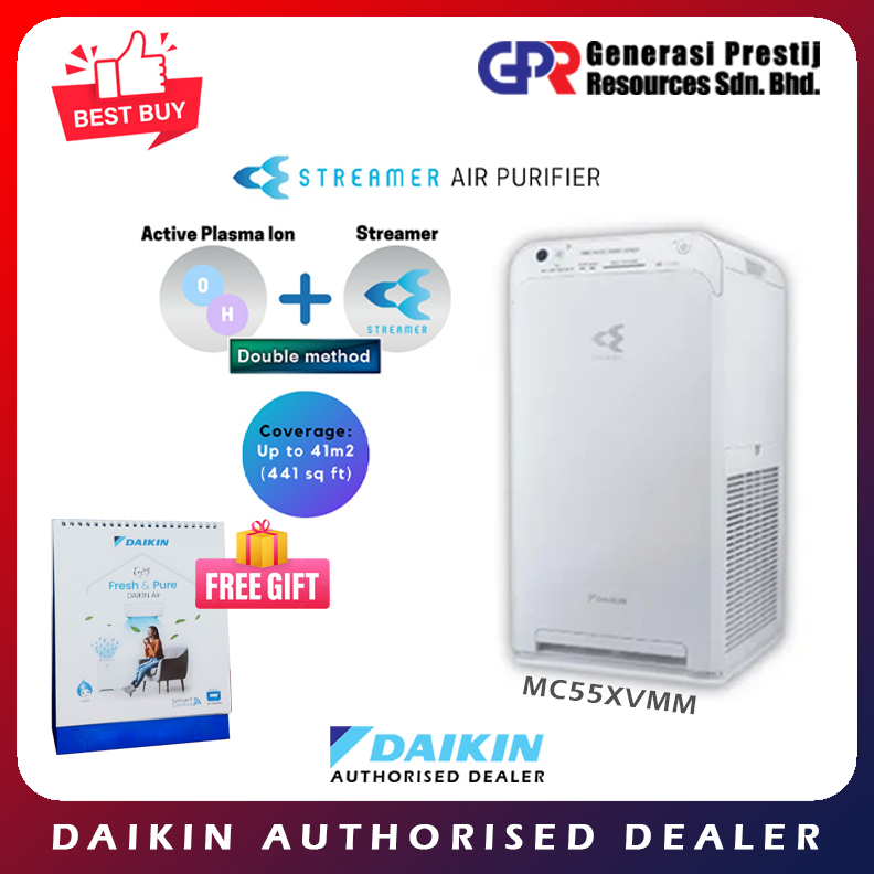 Daikin MC55XVMM Air Purifier Dual Method ( Active Plasma + Streamer ...