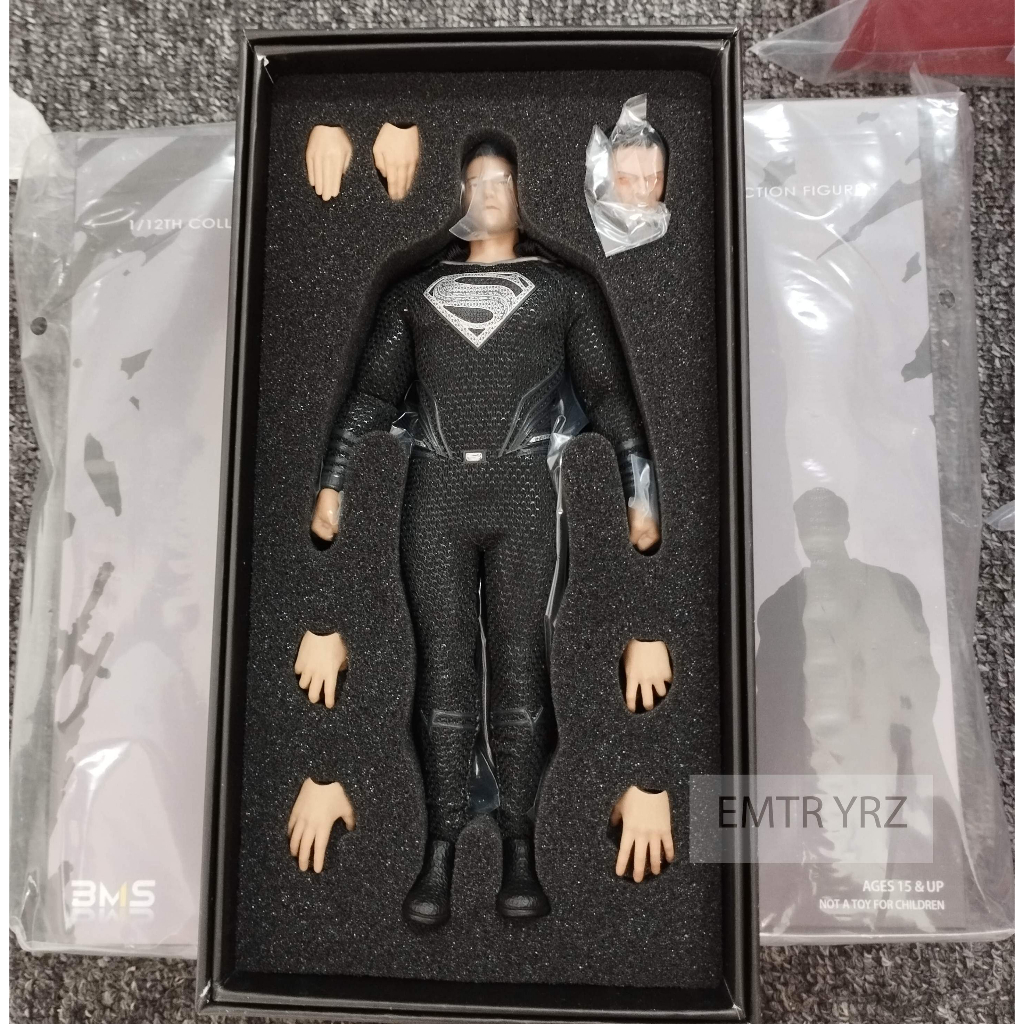 VTOYS X BMS BS03002 1:12 Justice League Superman (Black suit) | Shopee ...