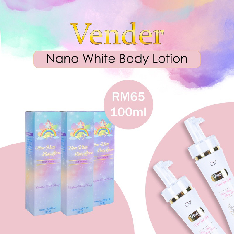 Vender Nano White Body Lotion 100ml (NEW PACKAGING) | Shopee Malaysia