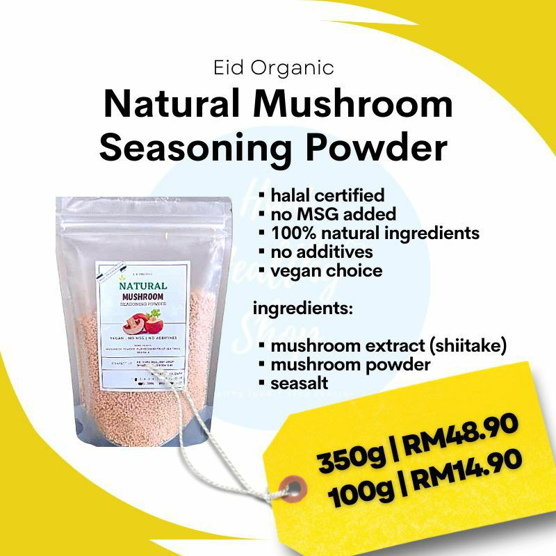 Serbuk Perasa cendawan semulajadi Natural Mushroom seasoning powder ...