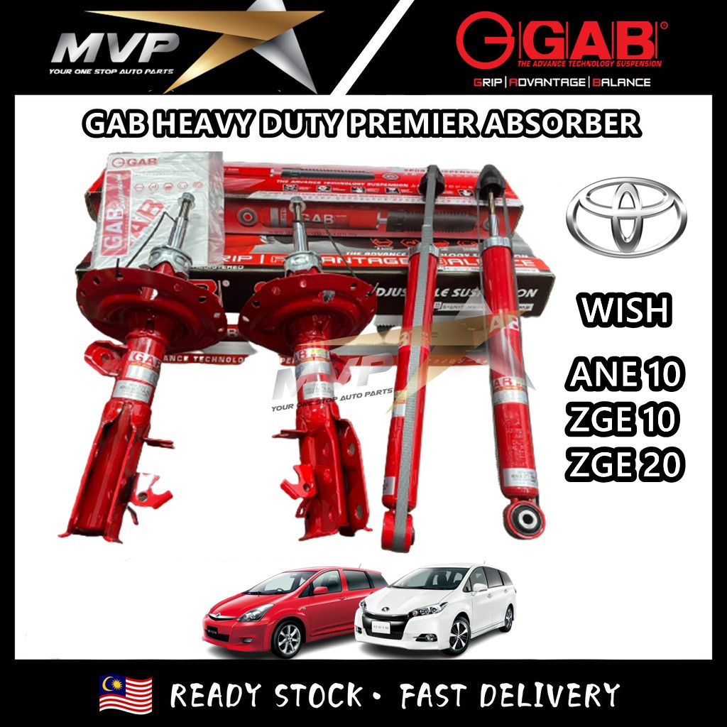 Original GAB Heavy Duty Sport Absorber Toyota Wish '03-18 AE10 ANE10 ...