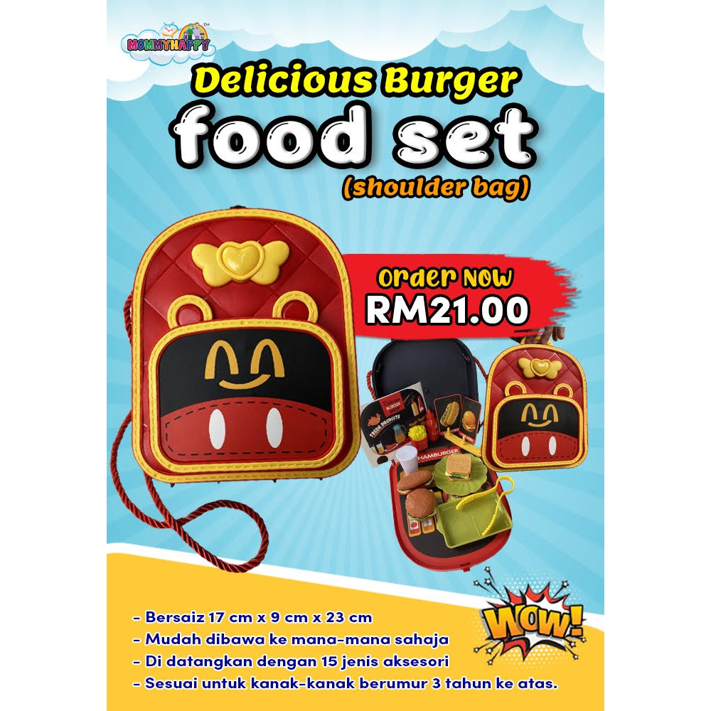 DELICIOUS BURGER FOOD SET (shoulder bag) | Shopee Malaysia
