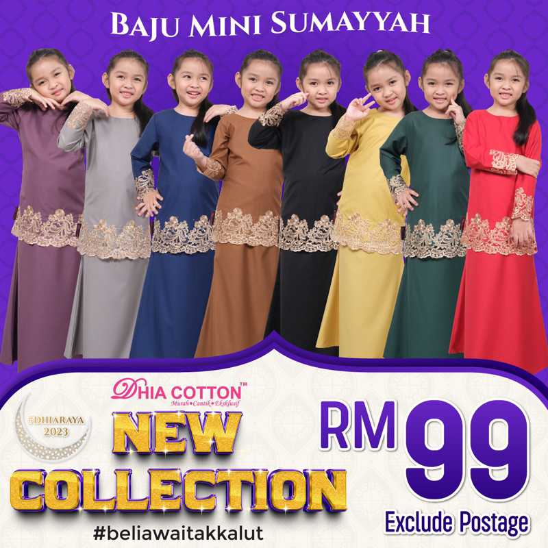 BAJU KURUNG MINI SUMAYYAH KANAK-KANAK PEREMPUAN OSAKA COTTON BY DHIA ...