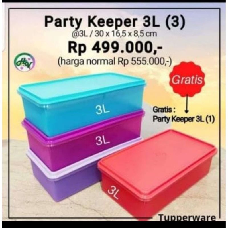 Party Keeper Tupperware Bekas Potluck Tupperware | Shopee Malaysia