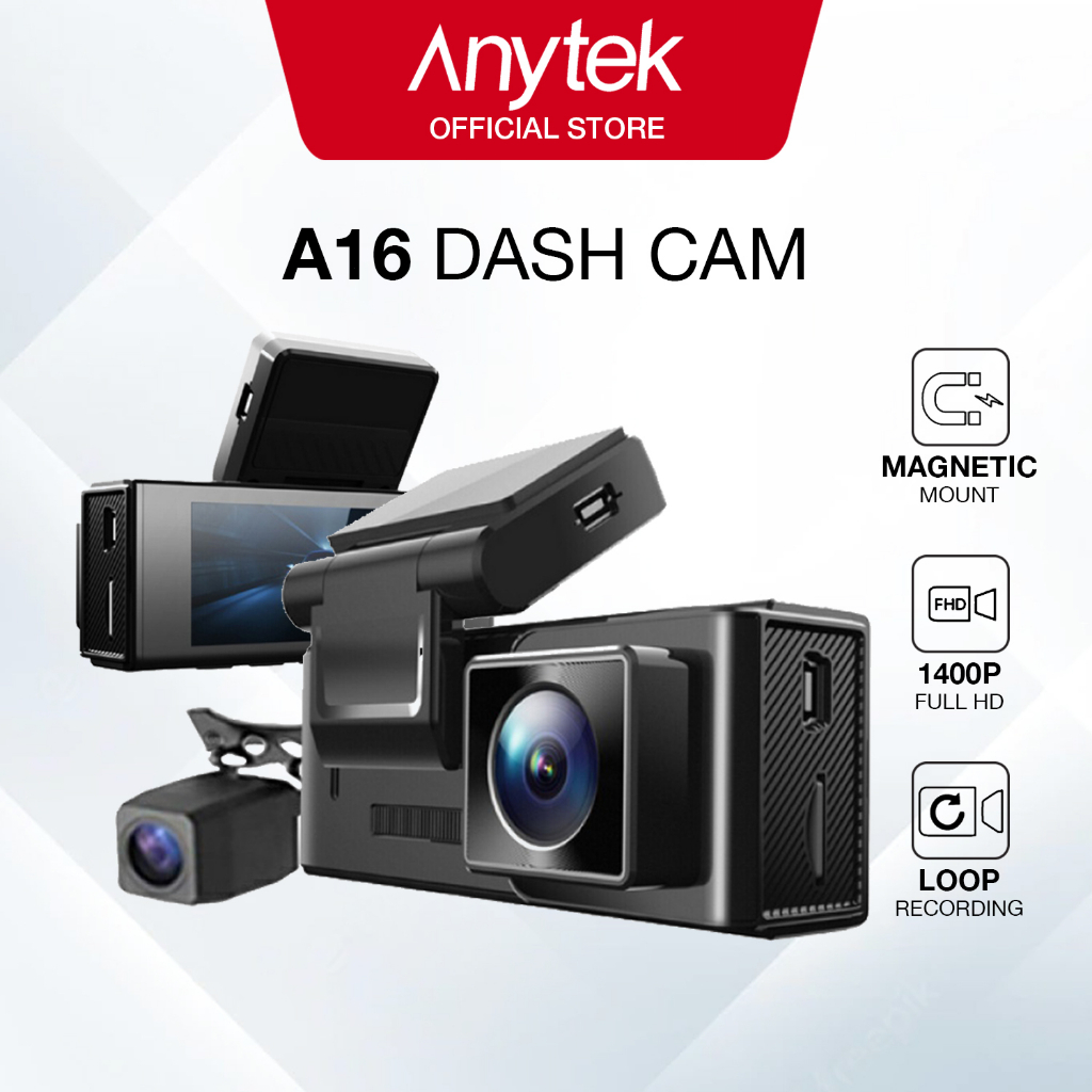 ANYTEK A16 Dash Cam Front and Rear Dashcam Wifi Car Parking Camera ...