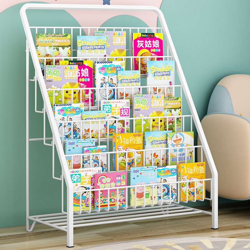 6 Tier Layer Brochure Children Kids Book Magazine Metal Rack Bookshelf ...