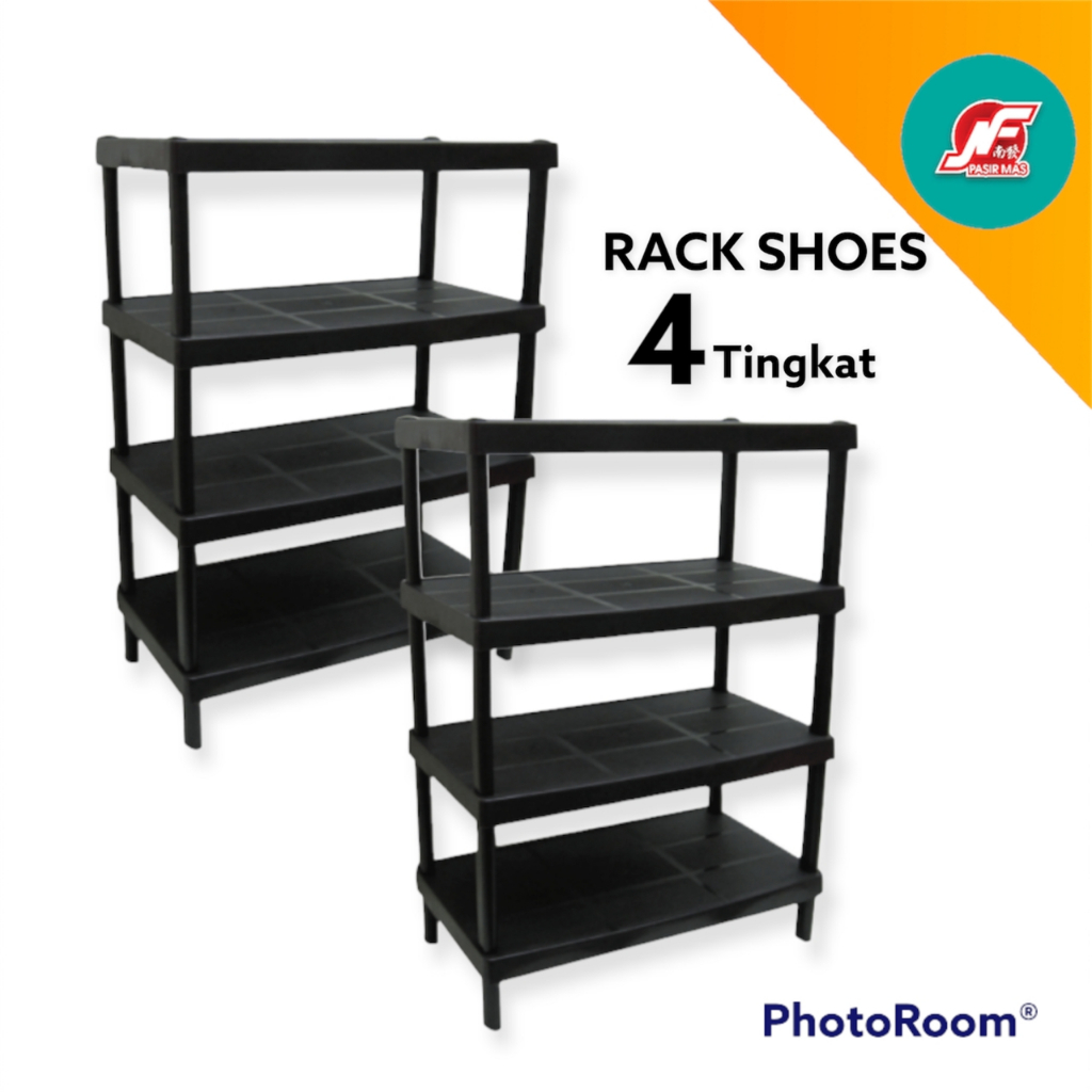 RAK KASUT BERTINGKAT SHOES RACK 4 TIER JT4286 | Shopee Malaysia