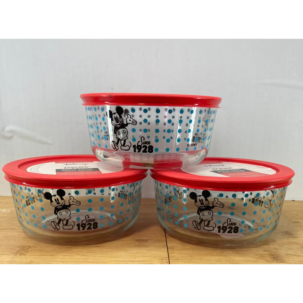 Pyrex Limited Edition Disney Storage 946ml x 3 (Mickey Since 1928 ...