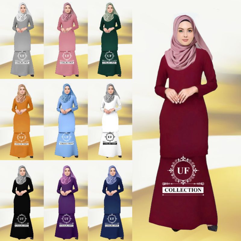 BAJU KURUNG PLAIN LABUH MODERN#.(Stock Ready) | Shopee Malaysia