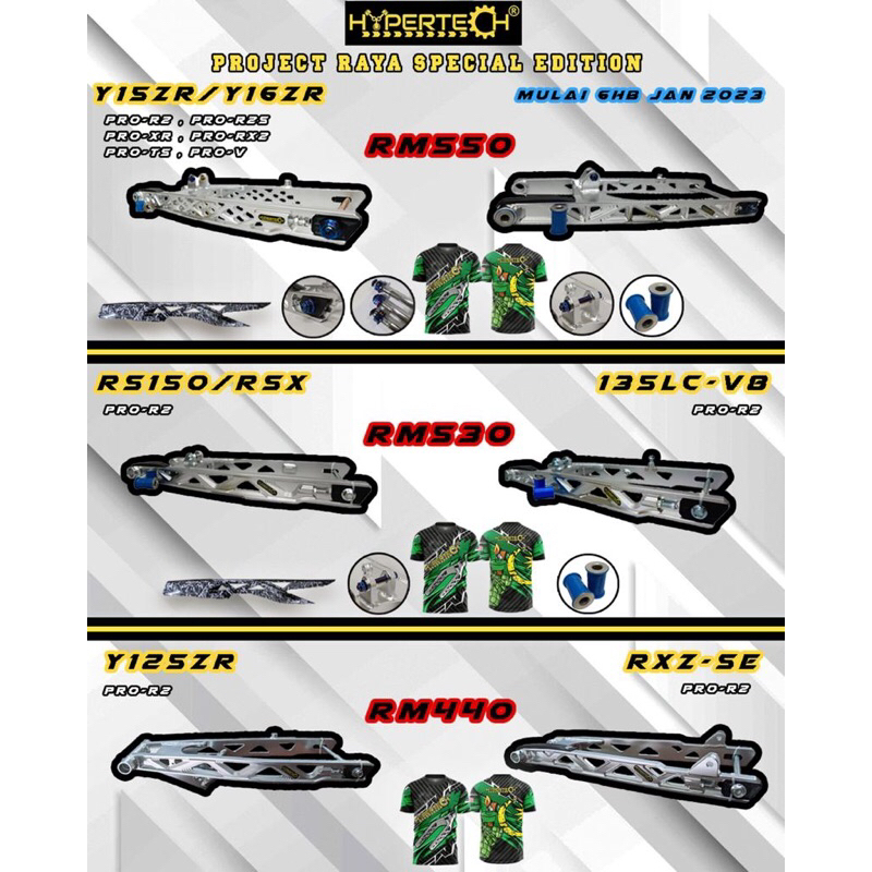 Arm Hypertech Project Raya Y15/Y16/RS/RSX/LCV8 | Shopee Malaysia