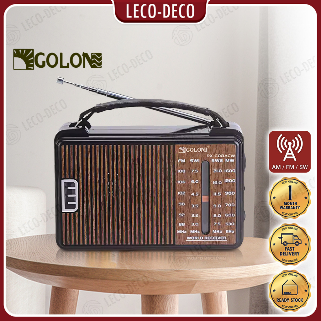 ARA-608ACW 3 BANDS MINI PORTABLE AM FM SW1-2 CLASSICAL Antique Vintage ...