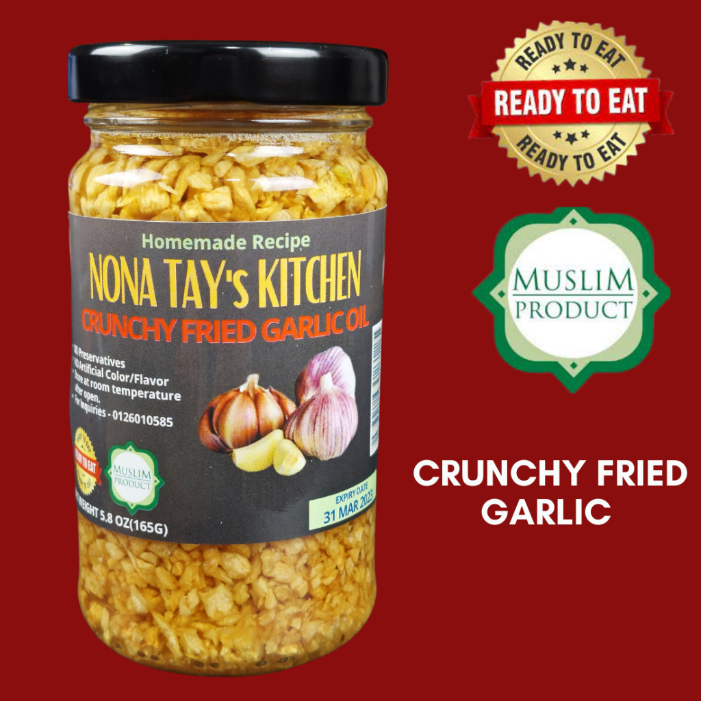 NONA TAY'S HALAL Szechuan Garlic Chili Oil - Garlic, Bawang Putih ...