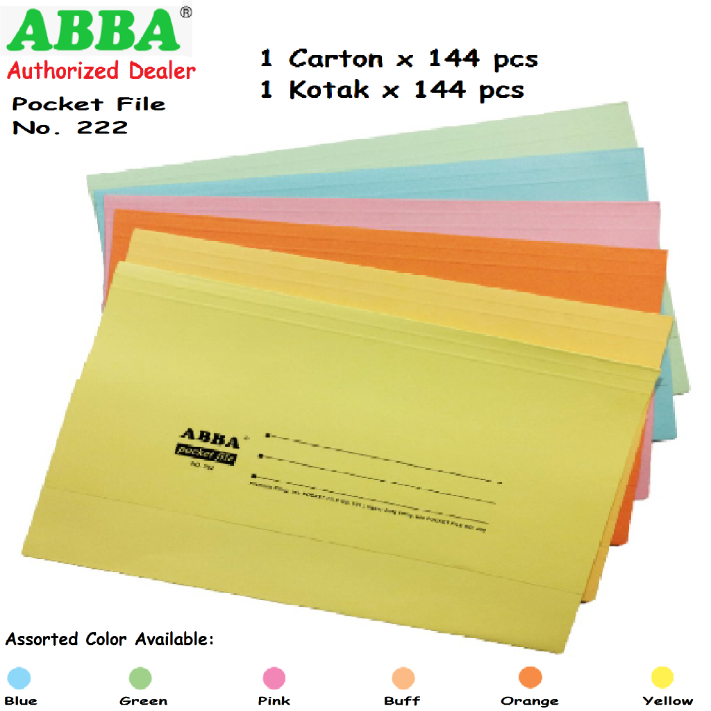 ABBA Manila Pocket File No.222 (Manila File) / Fail Poket Kertas Manila ... ABBA Manila Pocket File No.222 (Manila File) / Fail Poket Kertas Manila ...