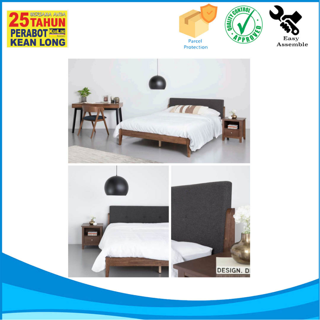 KLSB Tucker King Modern Bed / King Wood / King Bed Frame / Bedroom ...