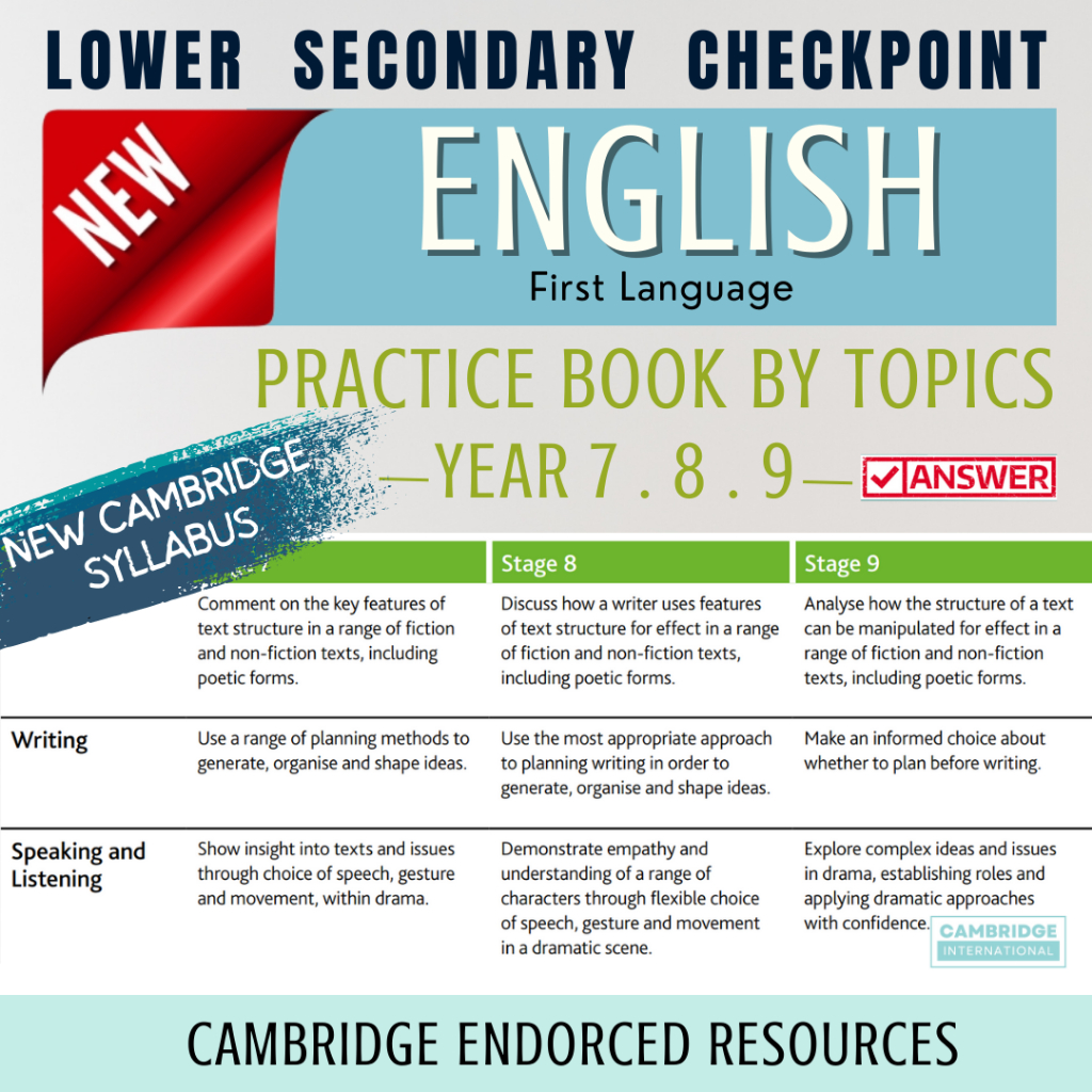 K3.7 New Cambridge Lower Secondary English Practice Book + Answer Year ...