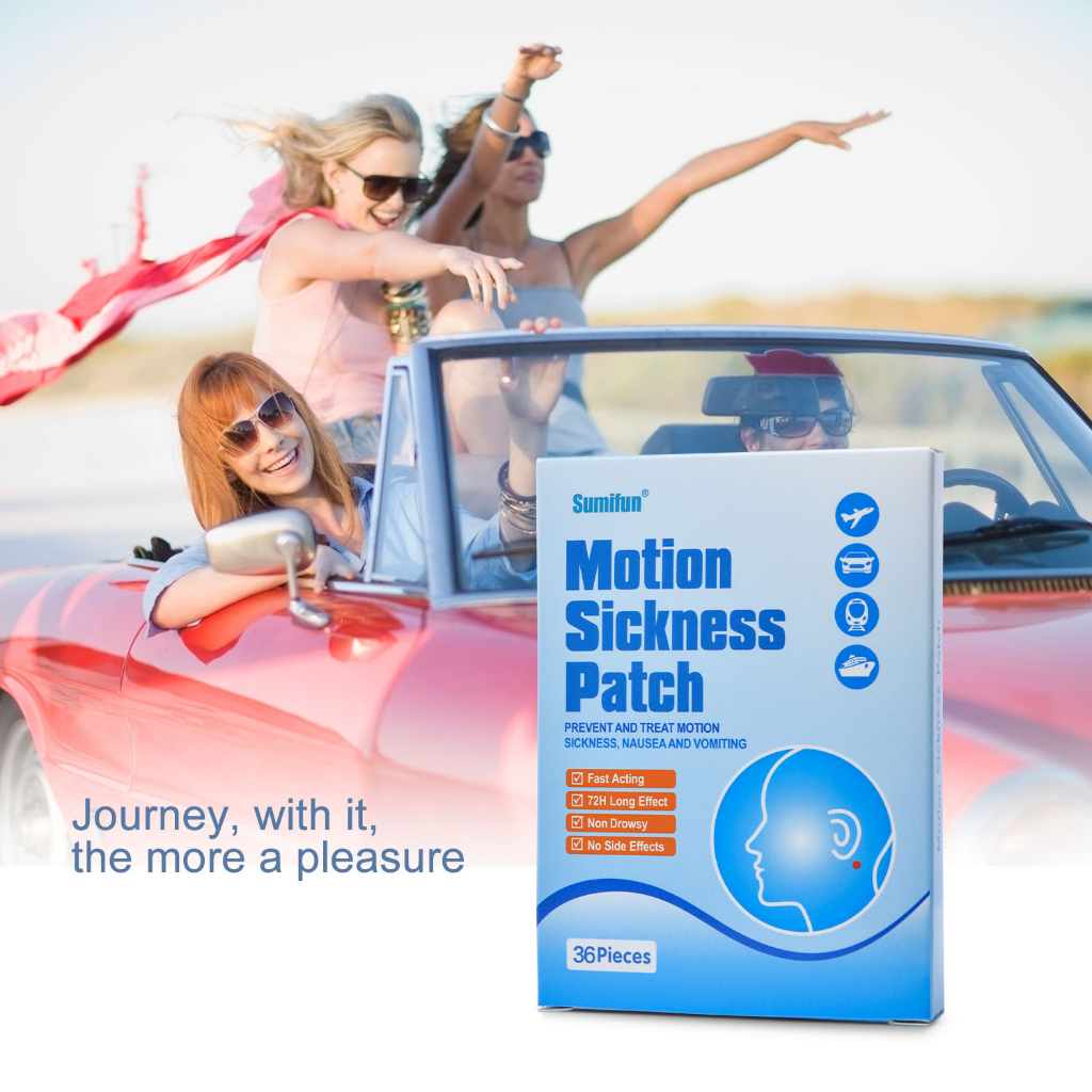 SUMIFUN 36 Piece Car Motion Sickness Relief Patch Seasickness Nausea ...