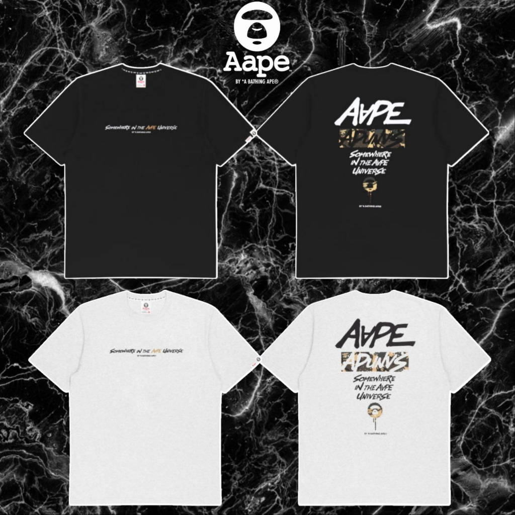AAPE GOLD CAMO BACK LOGO TEE | Shopee Malaysia