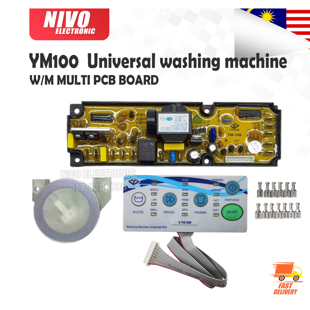 YM-100 Multi Universal Washing Machine PCB Board Mesin Basuh PANAPCB ...