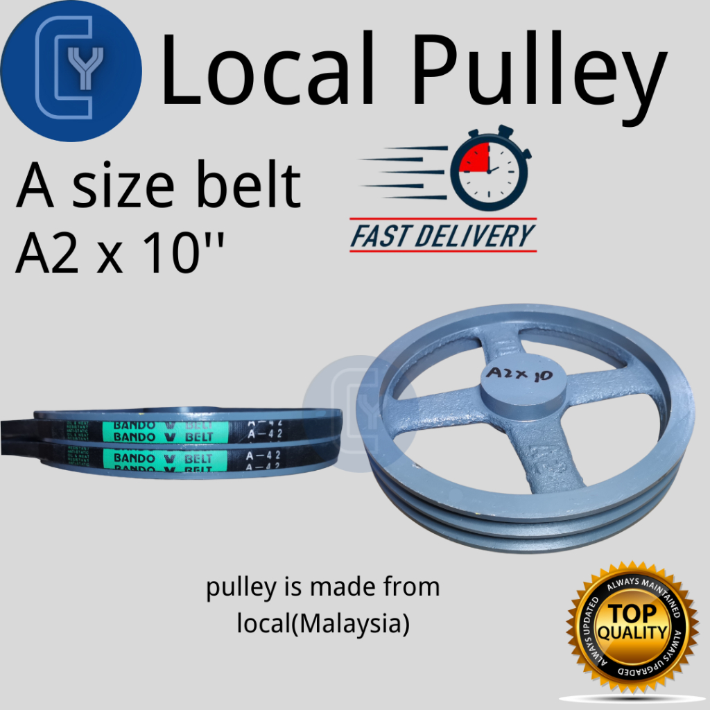 Pulley A2 x 10'' Local Pulley Cast Iron Pulley Made In Malaysia High ...