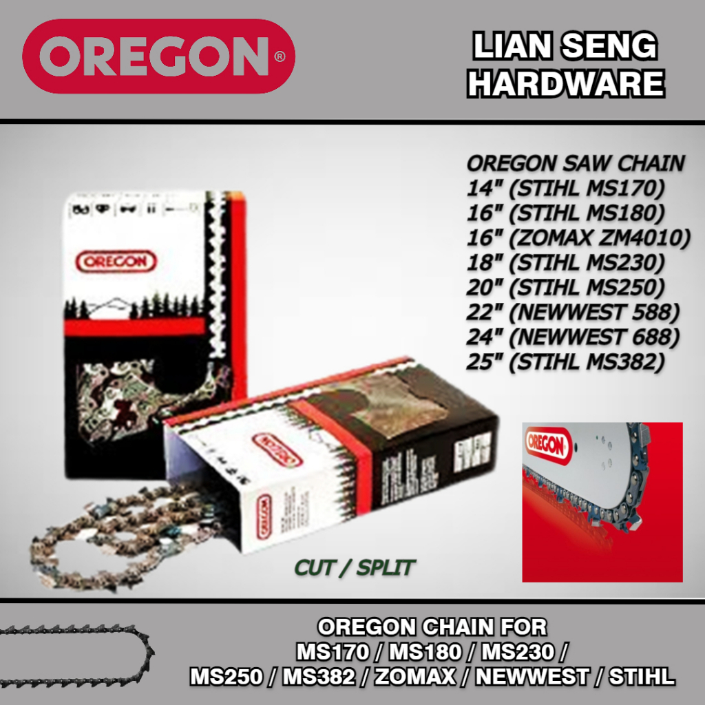 OREGON SAW CHAIN (RANTAI CHAINSAW) MS170 / MS180 / MS230 / MS250 / MS382 / ZOMAX / NEWWEST ...