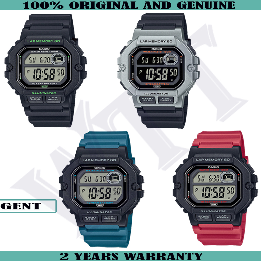 CASIO ORIGINAL WS-1400H LAP MEMORY MEN WATCH JAM TANGAN LELAKI CASIO ...