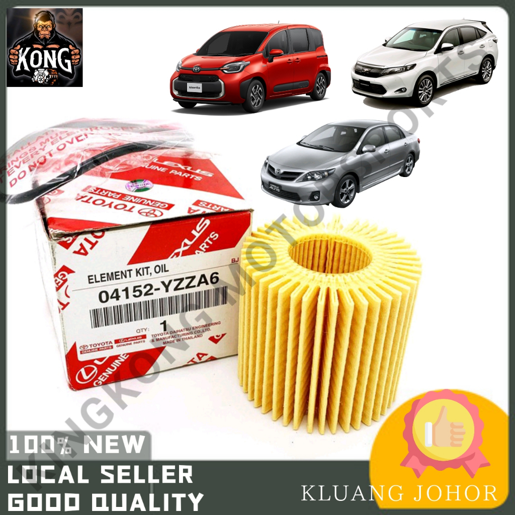 TOYOTA OIL FILTER 04152-YZZA6 HARRIER WISH ZGE20 PRIUS ALTIS ZRE142 ...