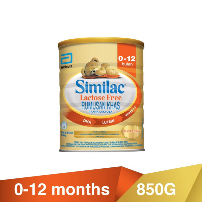 Similac Lactose Free Rumusan Khas Tanpa Laktosa 0-12 months 850g ...
