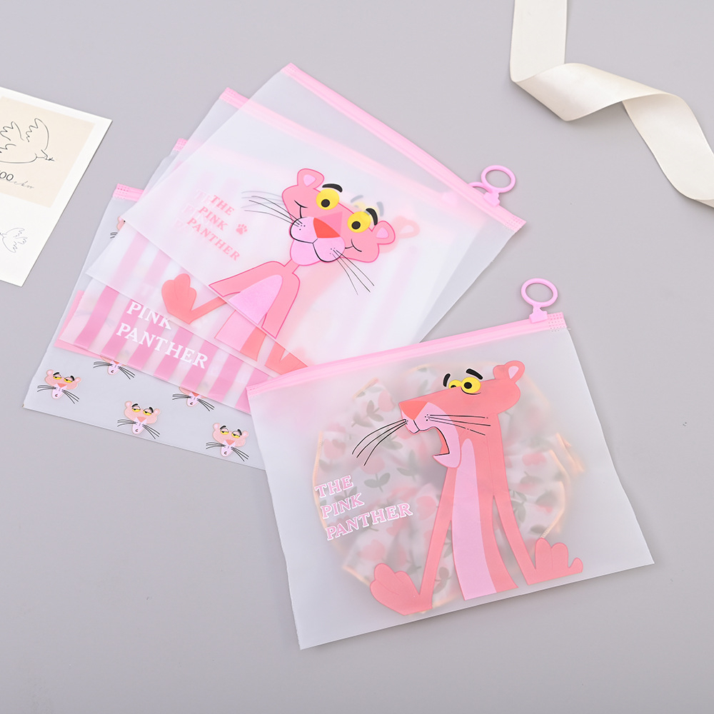 Pink Panther Pencil EVA Scrub Bag Zipper Bag Stationery Refill Bag ...