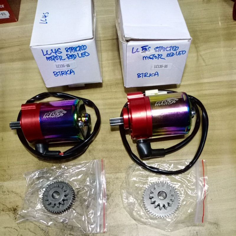 Red Leo starter motor Y15ZR & LC4S, (Big Rotor + gear) / (Standard size ...