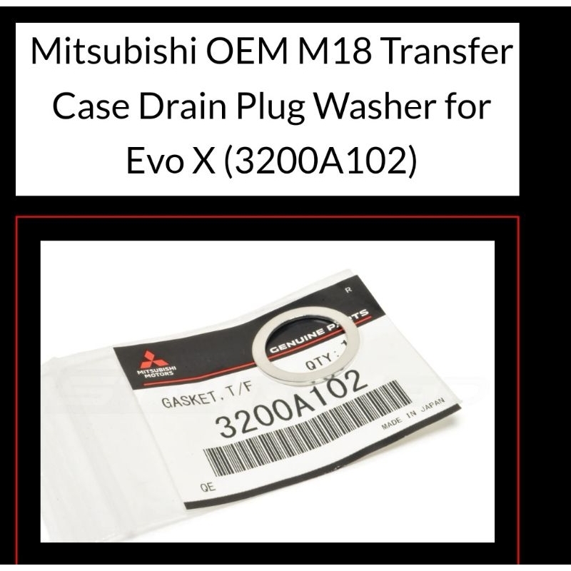 Mitsubishi OEM M18 Transfer Case Drain Plug Washer SST transmission ...