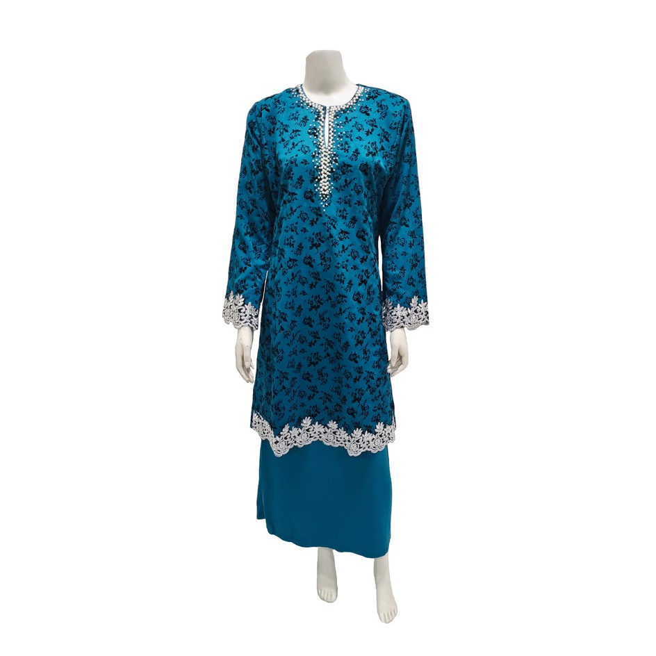Bintang Fashion Baju Raya Printed Floral Lace | Baju Kurung Corak Bunga ...