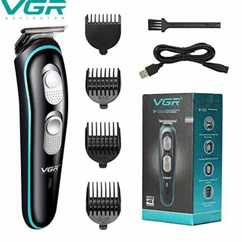 VGR V-055 Professional Cordless Rechargeable Beard Trimmer Clippers for Men with Guide Combs ...