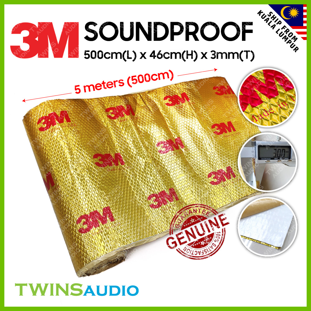 3M Car Sound Proof 46cm X 5Meter per roll Deadening Insulation Heat ...