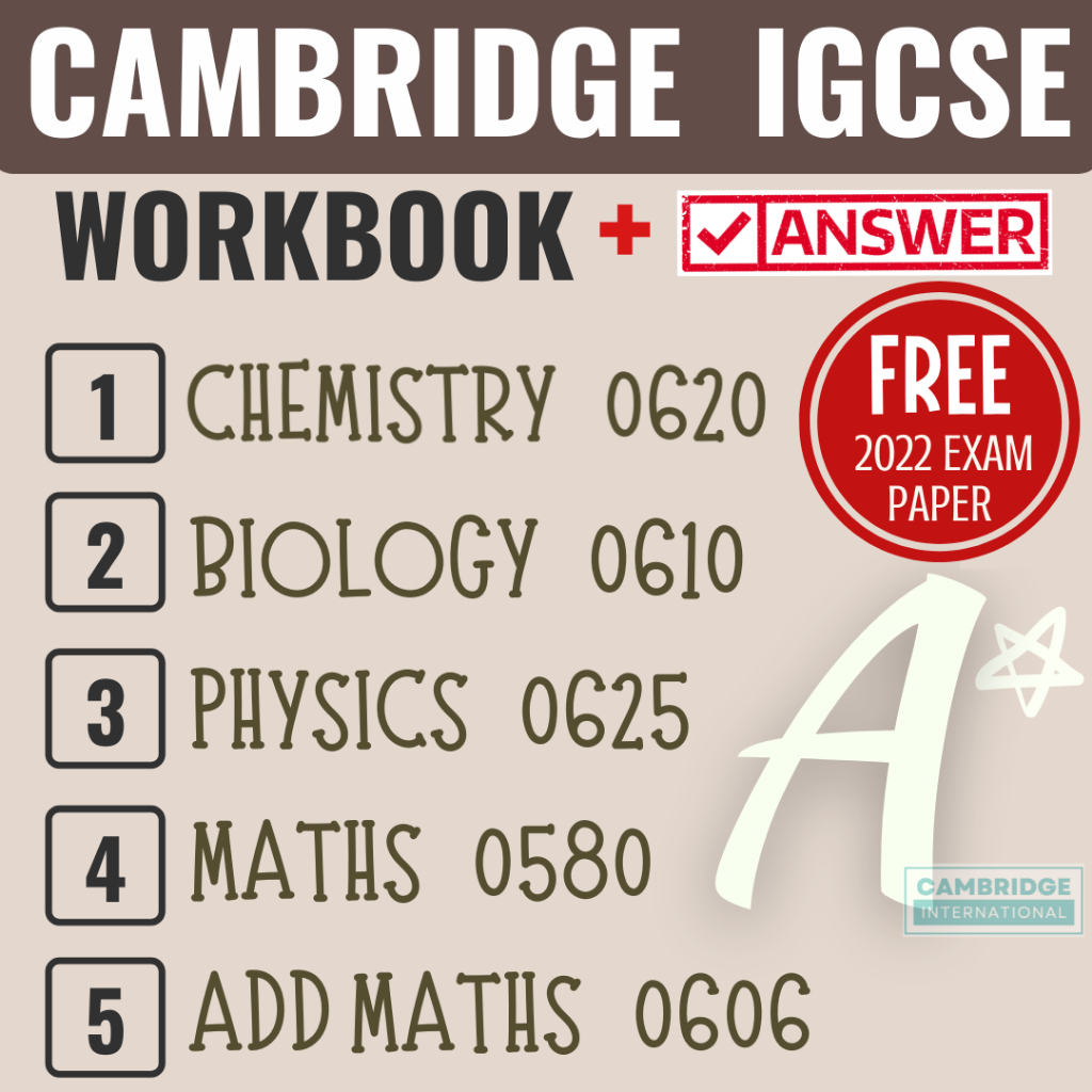 IG6🟩 Cambridge IGCSE Workbook + Answer IGCSE Biology IGCSE Chemistry IGCSE Physics IGCSE Math ...