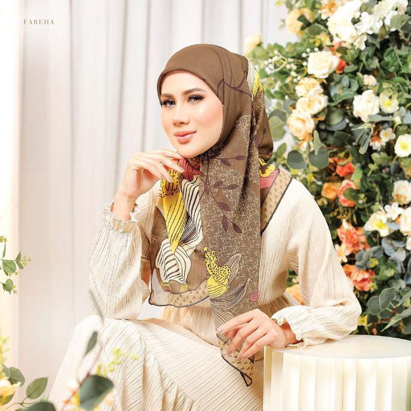 Tudung Fareha Blooming Garden Chiffon | Tudung Fareha Blooming Garden ...