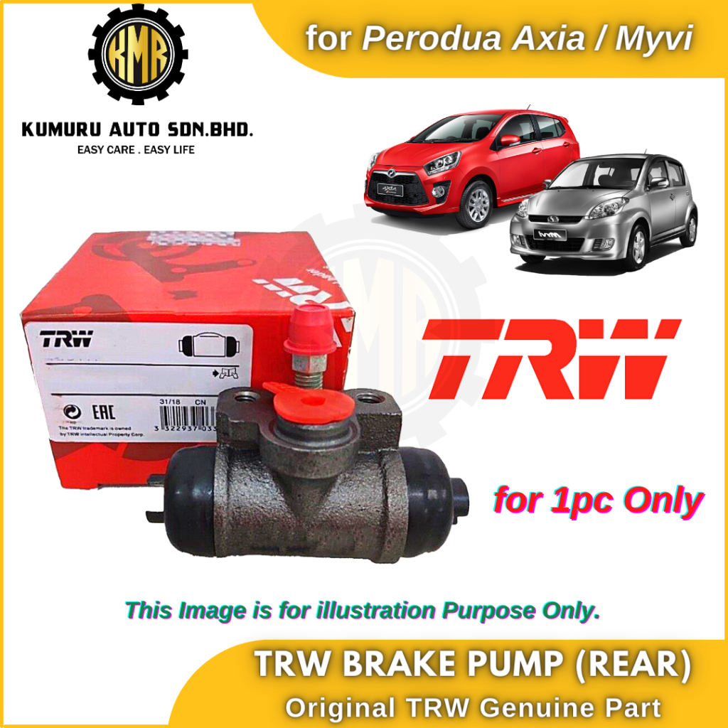 (1@pc) TRW Wheel Brake Cylinder Rear Brake Pump Perodua Axia Myvi Old ...