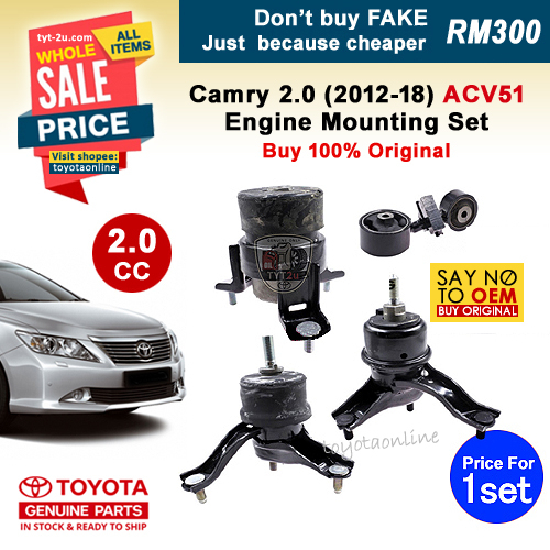Camry 2.0/2.5 (2012-18) Engine Mounting Set (4pcs) ACV51 ASV50 AVV50 ...