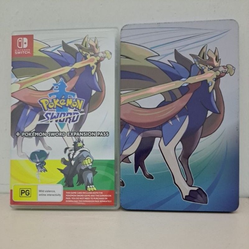 Nintendo Switch Pokemon Sword + Expansion + Steelcase (Used Game ...