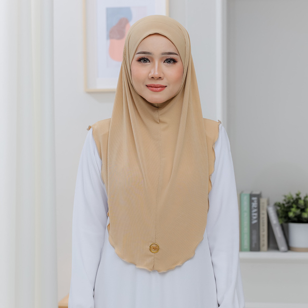 Zephia Tudung Sarung Layla Premium Jersey Ribbed with metal tag ironless instant tudung sarung ...