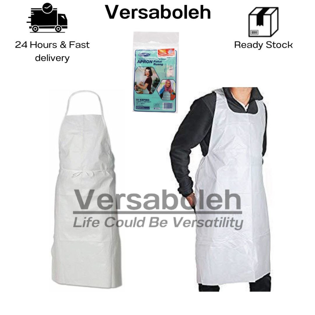 SEKOPLAS Deposable Apron (20pcs) | Shopee Malaysia